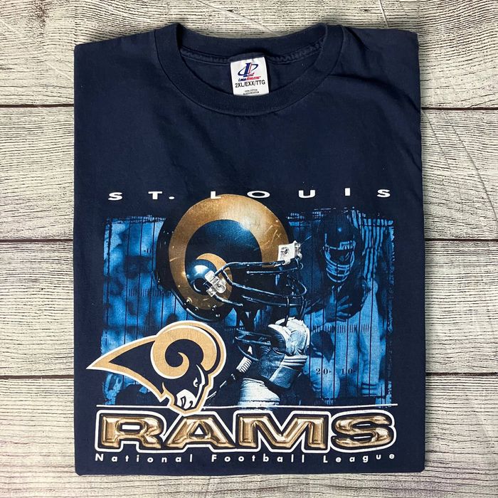 Vintage Vintage 1990s St. Louis Rams Logo Athletic NFL Football Tee ...