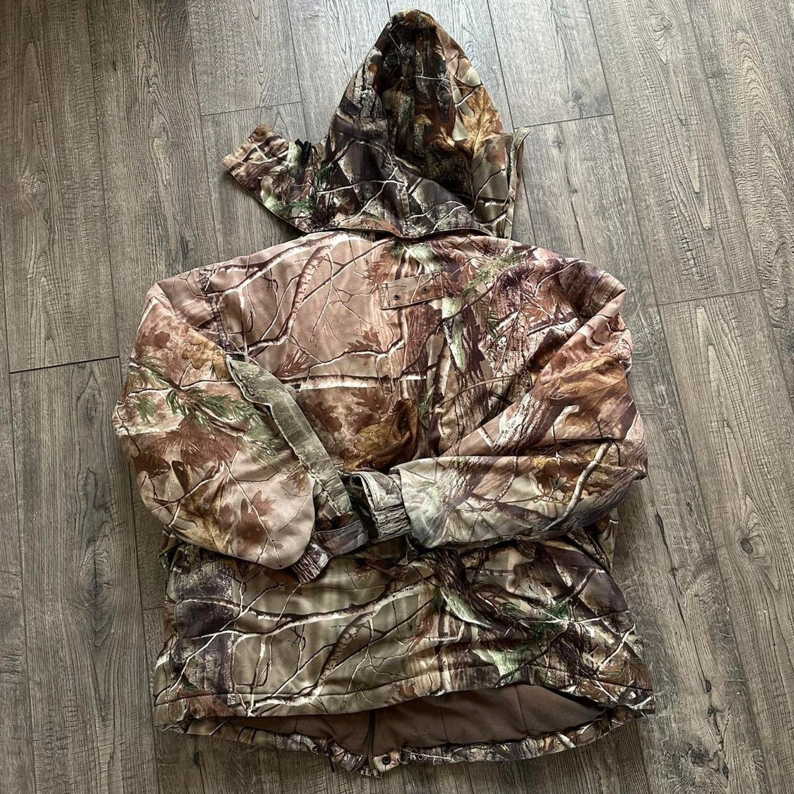 Vintage Vintage Thrahsed Camo Faded Heavy Hunting Jacket Chore Coat ...