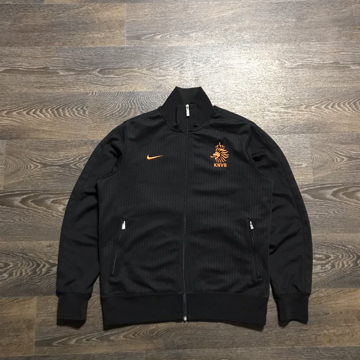 Nike × Vintage Nike Nederland Vintage Big logo KNVB Track Jacket Jersey L | Grailed
