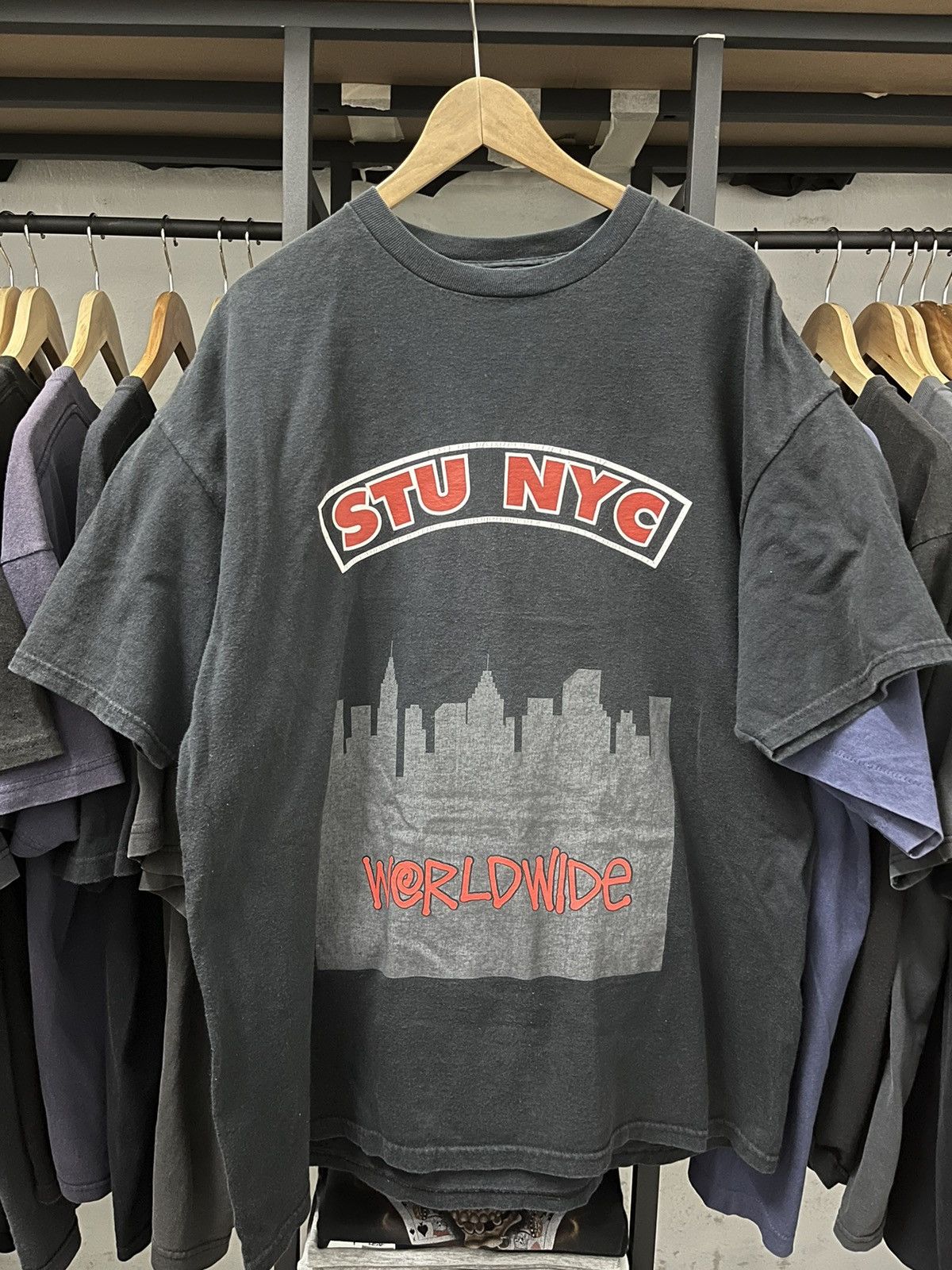 Streetwear × Stussy × Vintage Vintage Run DMC Rip Off Stussy Shirt ...