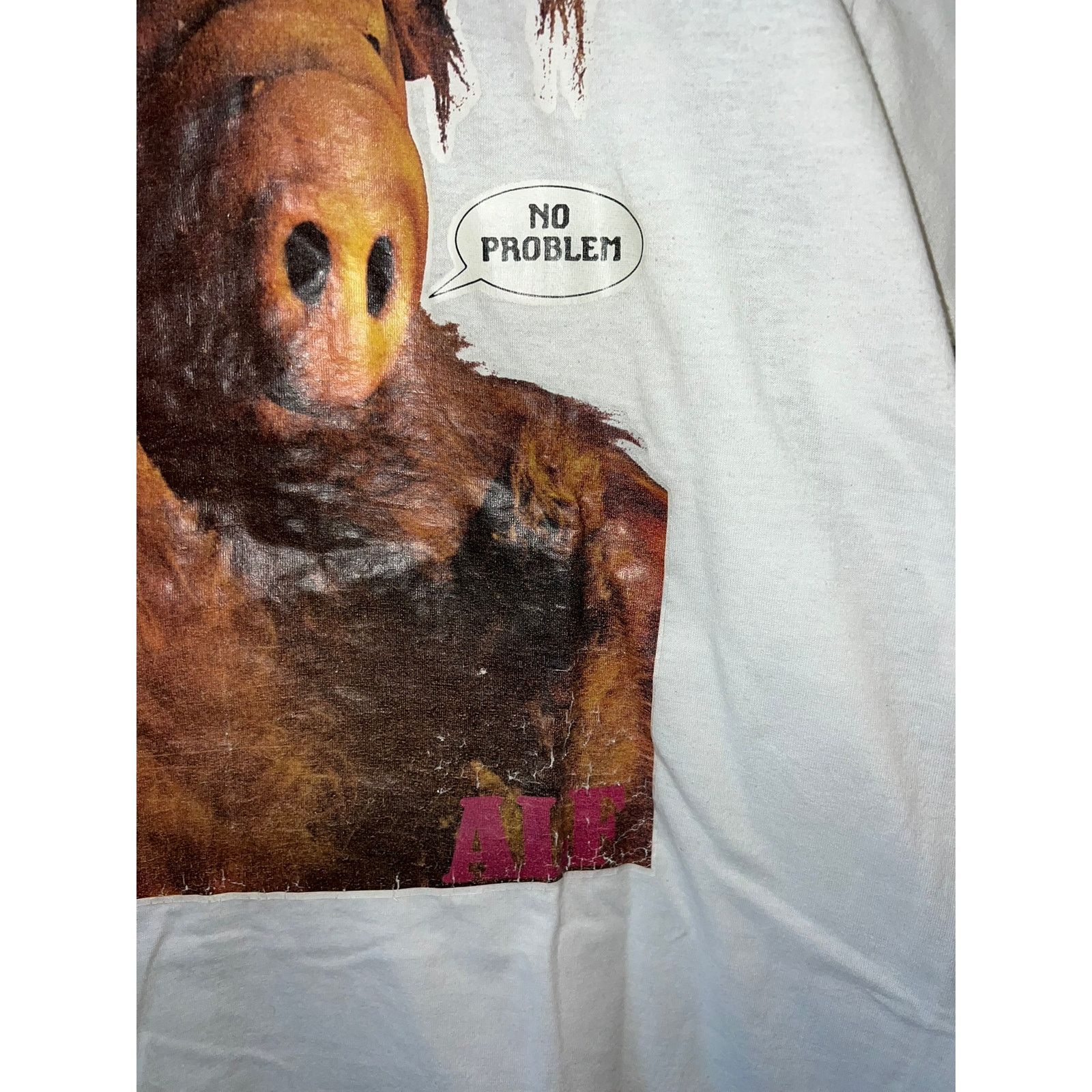 Screen Stars 1980s Vintage Alf No Problem TV Series White Shirt VTG 80s ...