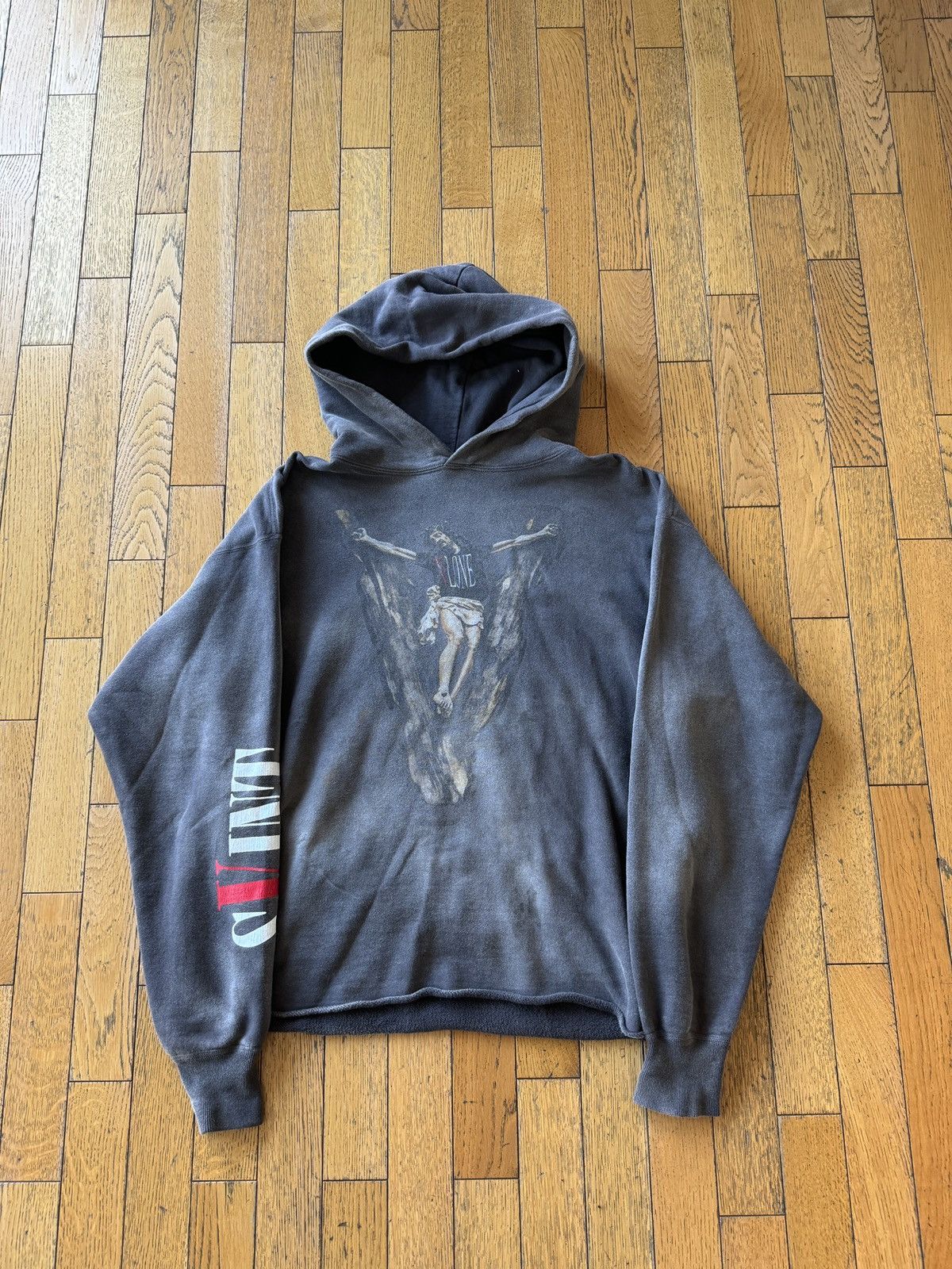 Vlone *RARE* SAINT MXXXXXX MICHAEL VLONE JESUS HOODIE DISTRESSED | Grailed