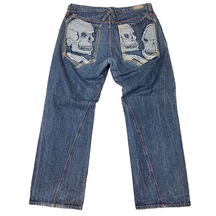 Artful Dodger Crazy Y2K Baggy Opium Artful Dodger Skulls Embroidered ...