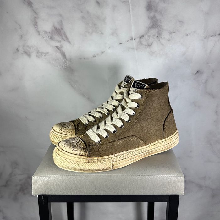 Miharayasuhiro Brown General Scale Distressed Trainers | Grailed