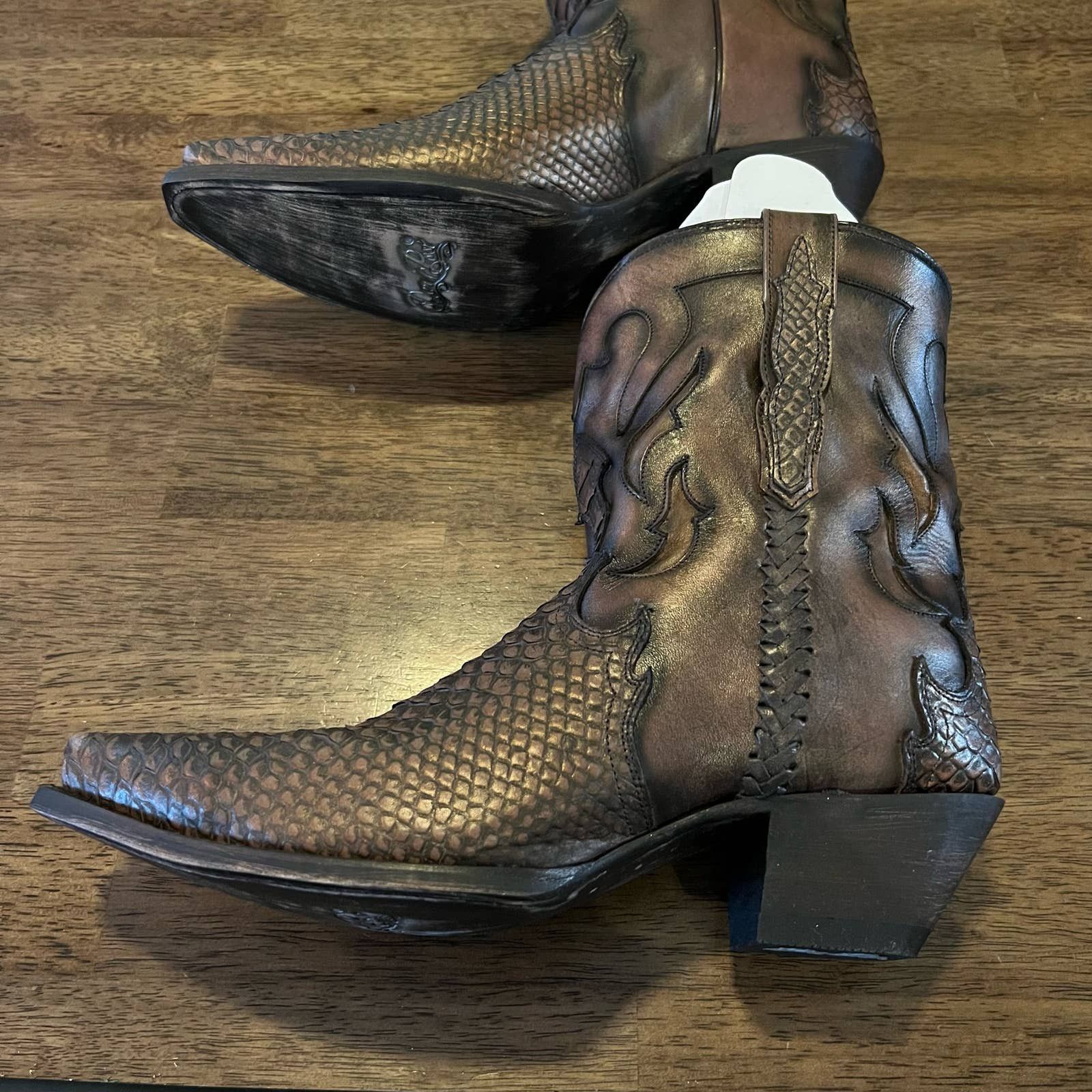 Dan Post Western Boot Dan Post Chocolate Faux Python boots size 11M NEW ...