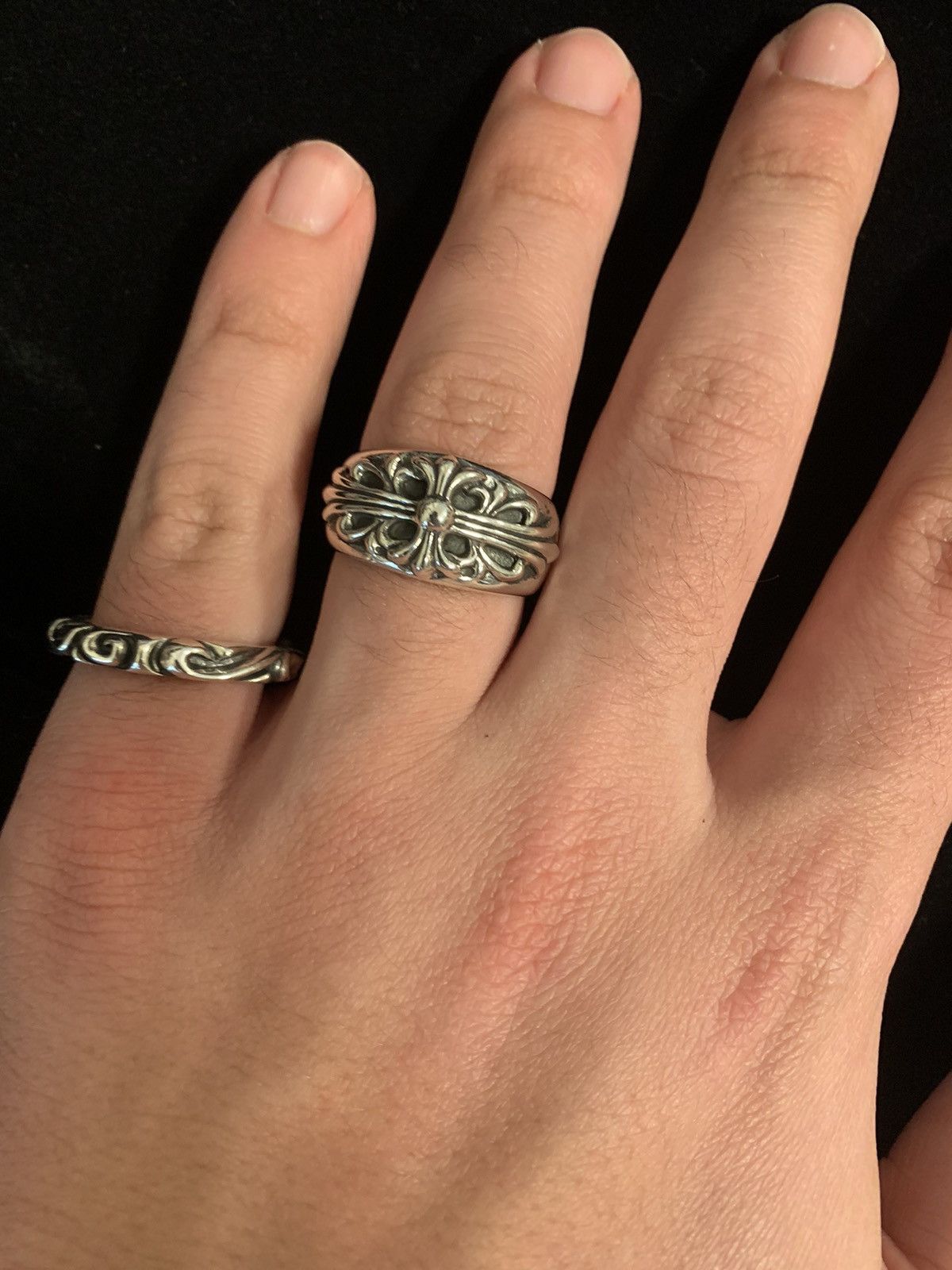 Chrome Hearts Chrome Hearts Floral Cross Ring | Grailed