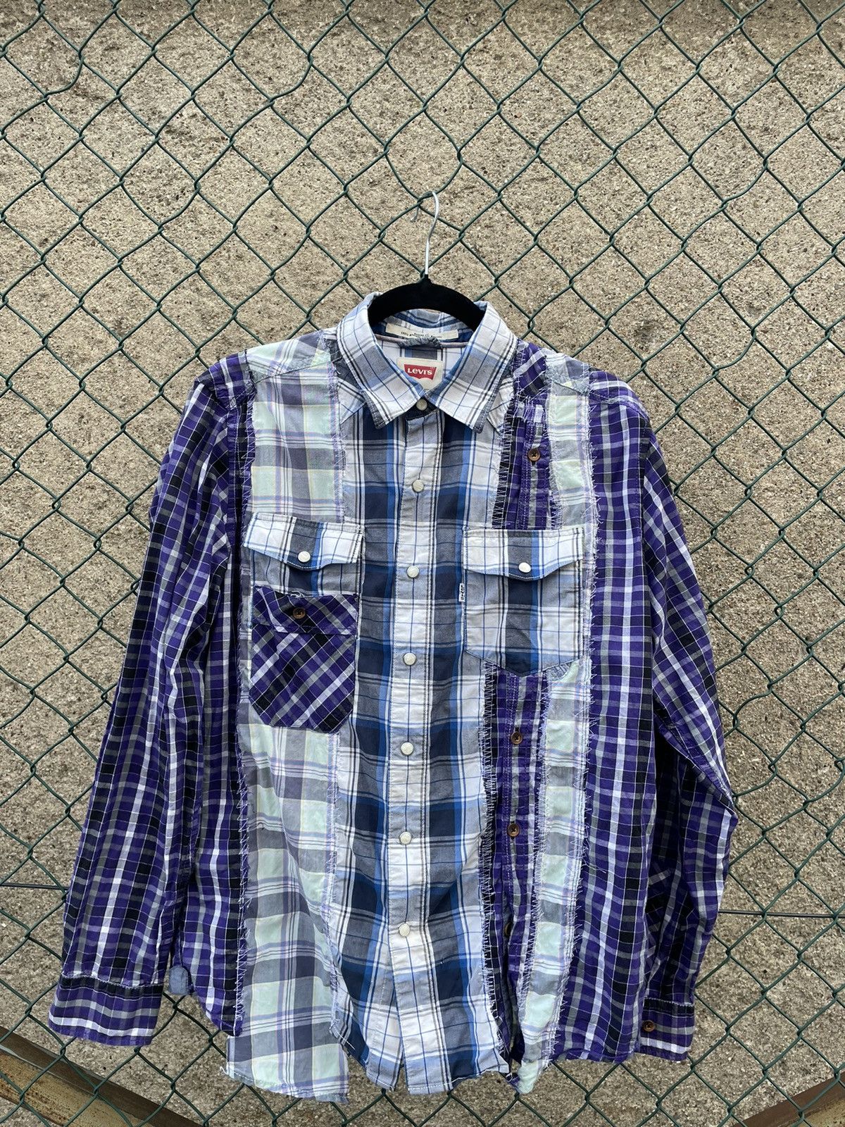 Custom Reworked flannel shirt from 3 shirts | Grailed