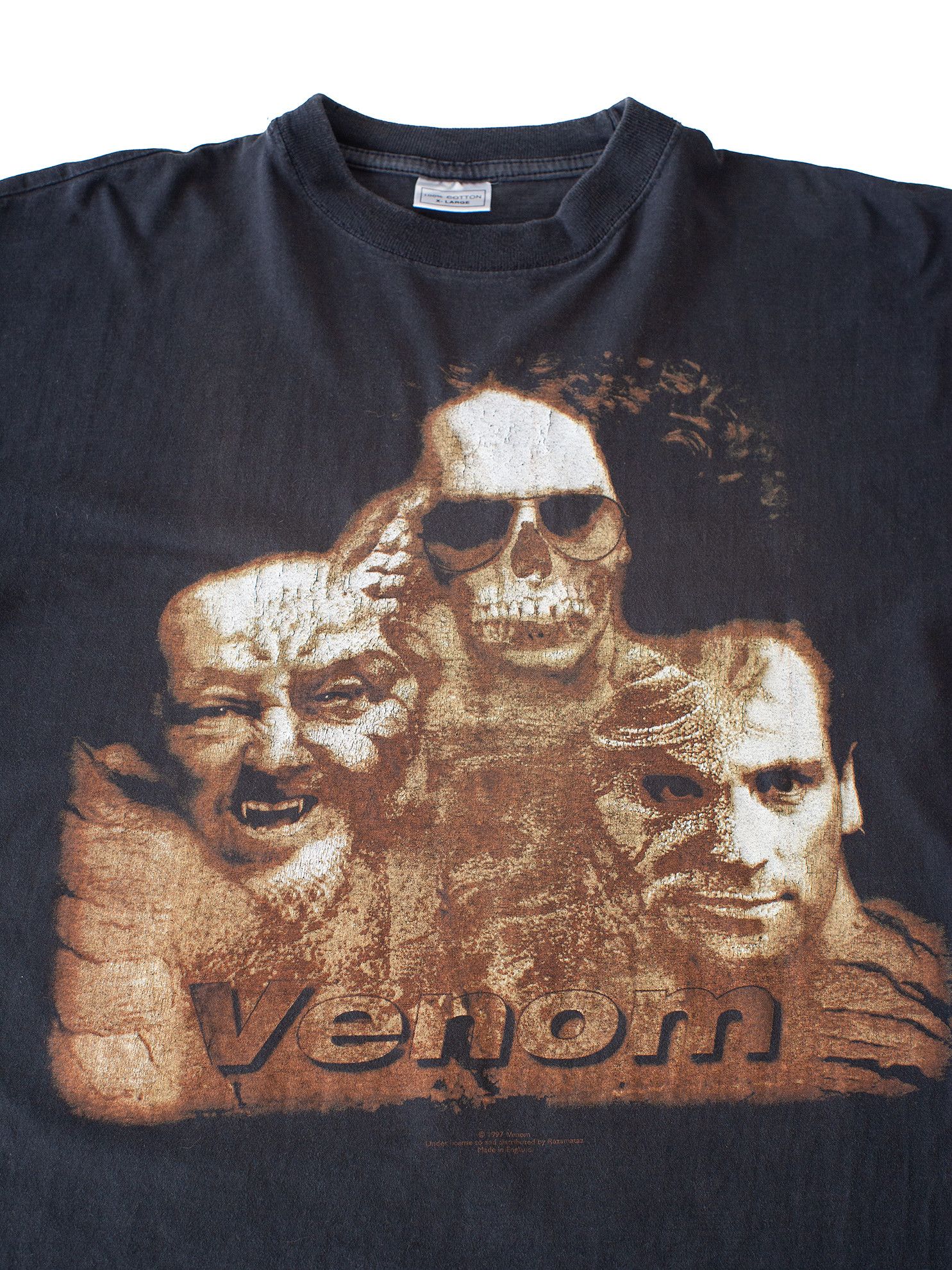 Band Tees × Vintage Vintage 1997 Venom "Cast in Stone" 90s Metal Band T ...