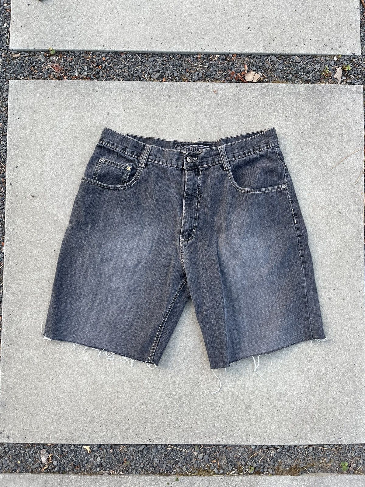 Fubu × Jnco × Southpole Gray OG Handcut Southpole Jorts | Grailed