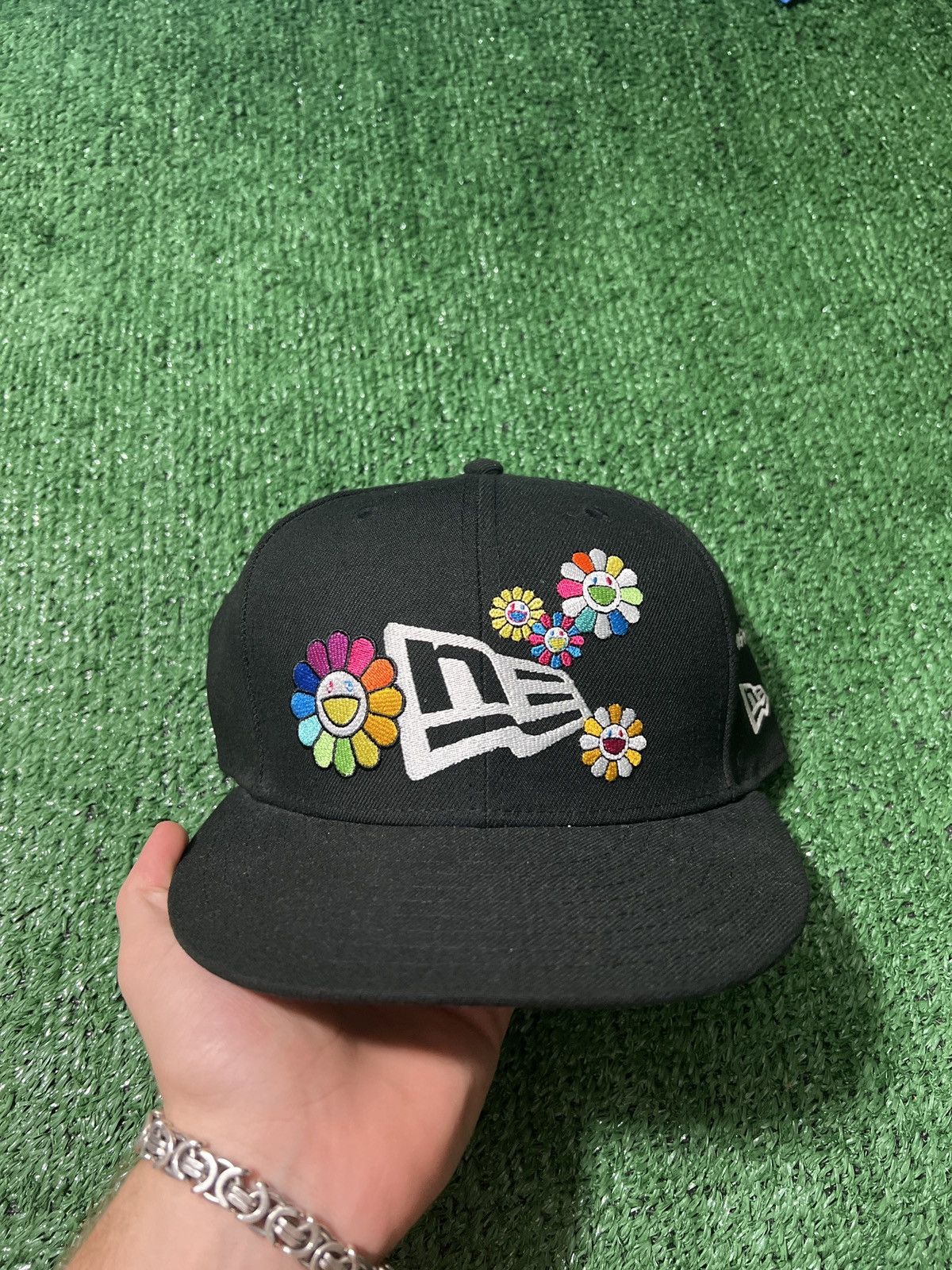 Japanese Brand New Era Takashi Murakami Flower Flag Fitted Hat Size 7 1 ...