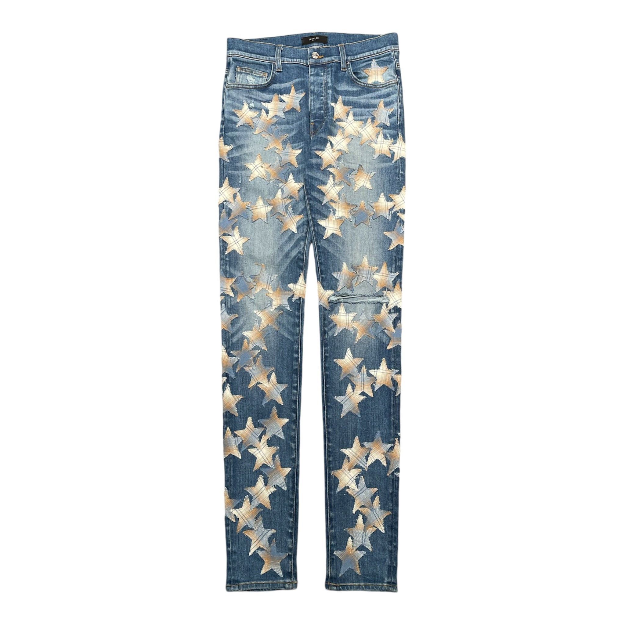 Amiri Amiri x Chemist Denim Star Patch Jeans 70s Indigo | Grailed