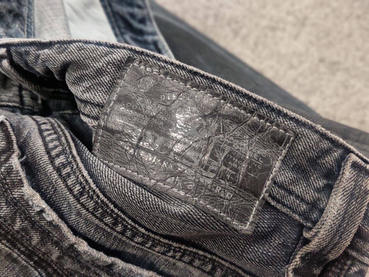Diesel Diesel Thanaz Vintage Waxed Distressed Denim Jeans l.g.b. | Grailed