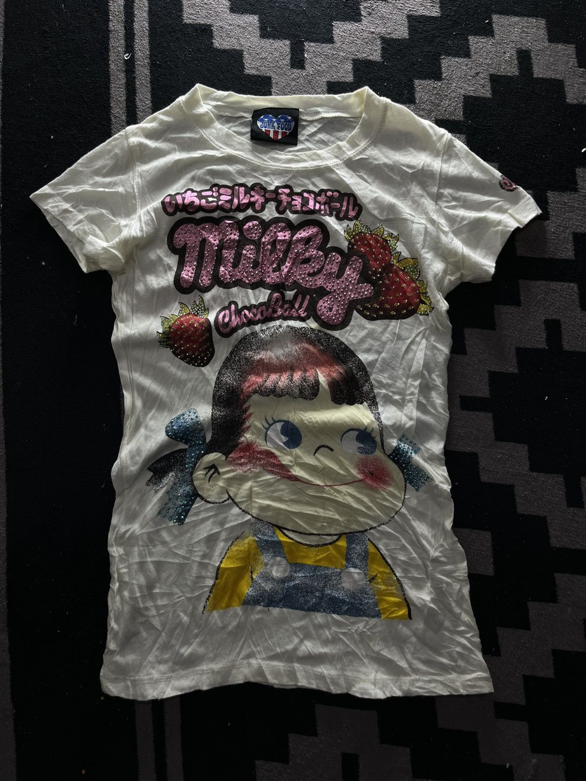 Hysteric Glamour 2000s junk food milky choco ball distressed glitter ...