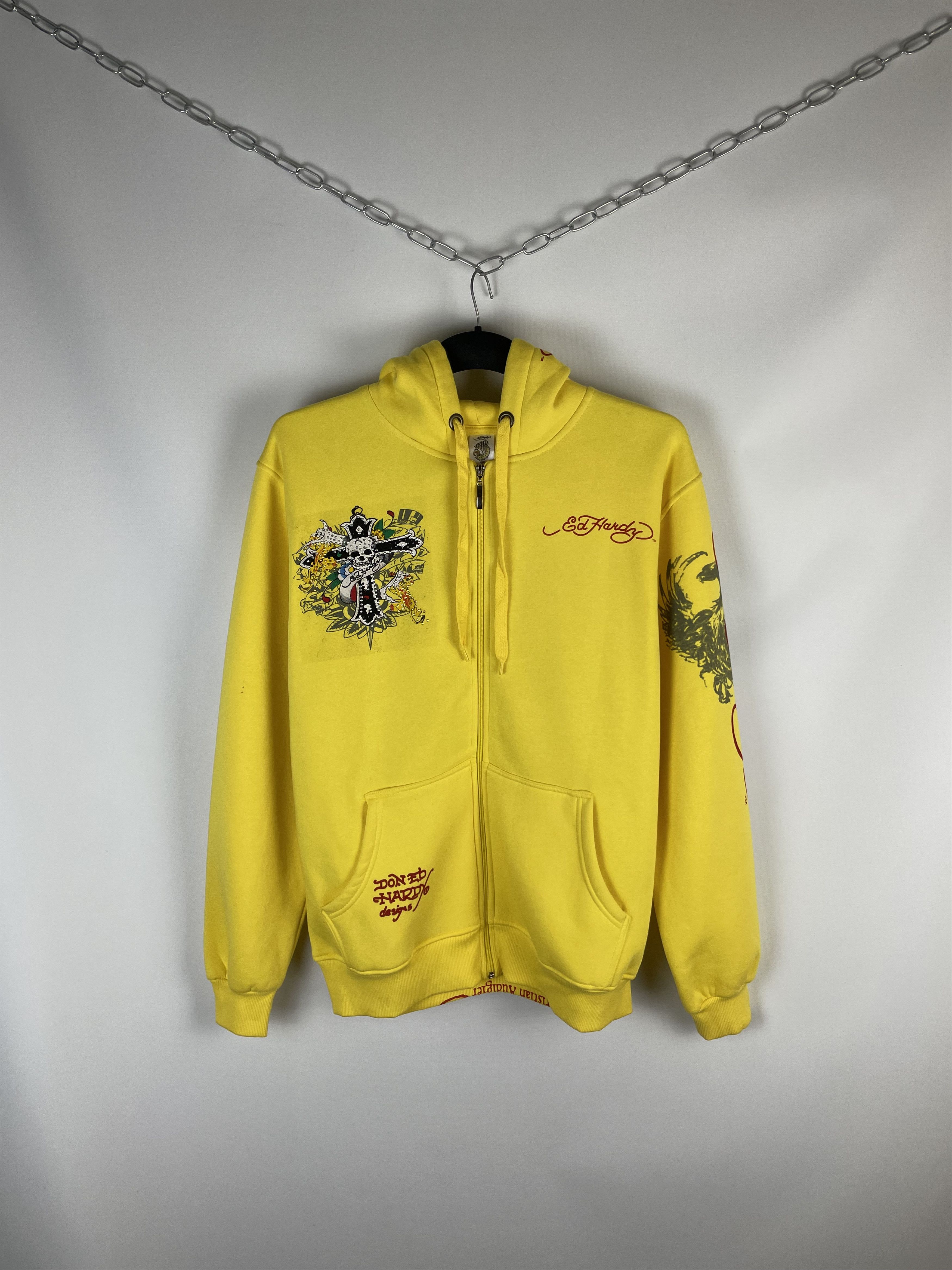 Christian Audigier × Ed Hardy × Vintage Vintage Y2k Ed Hardy Zip Hoodie ...