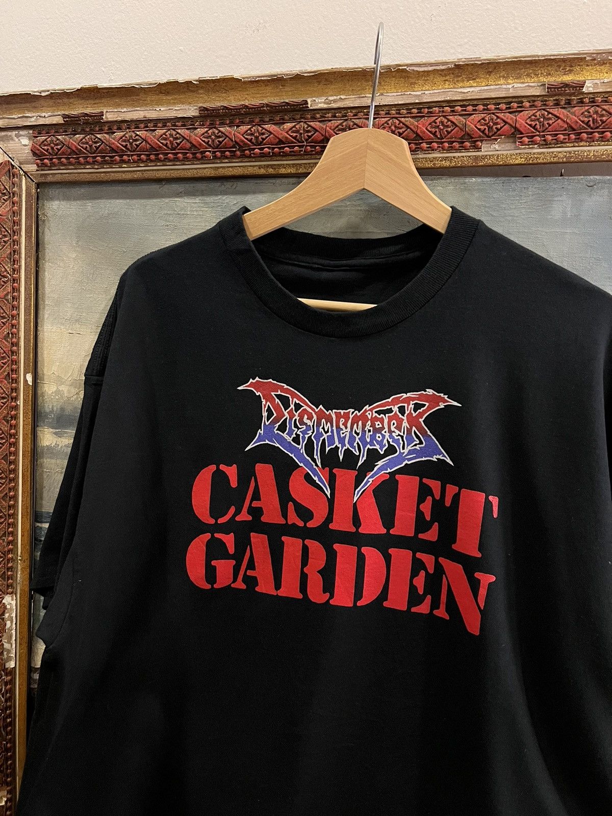 Band Tees × Vintage 1995 Dismember Casket Garden Metal Tee | Grailed