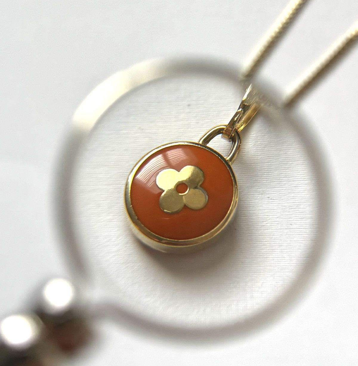 Louis Vuitton Louis Vuitton LV Clover Charm Pendant on Chain/Necklace ...