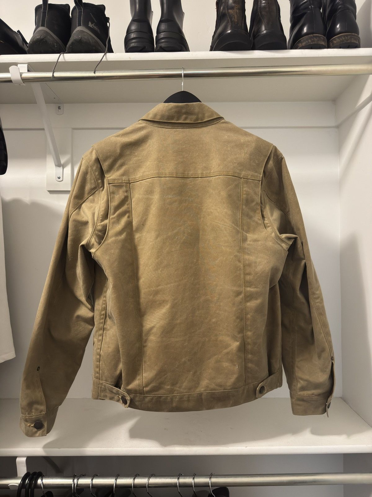 Freenote Cloth Riders jacket waxed canvas tumbleweed red interior | Grailed