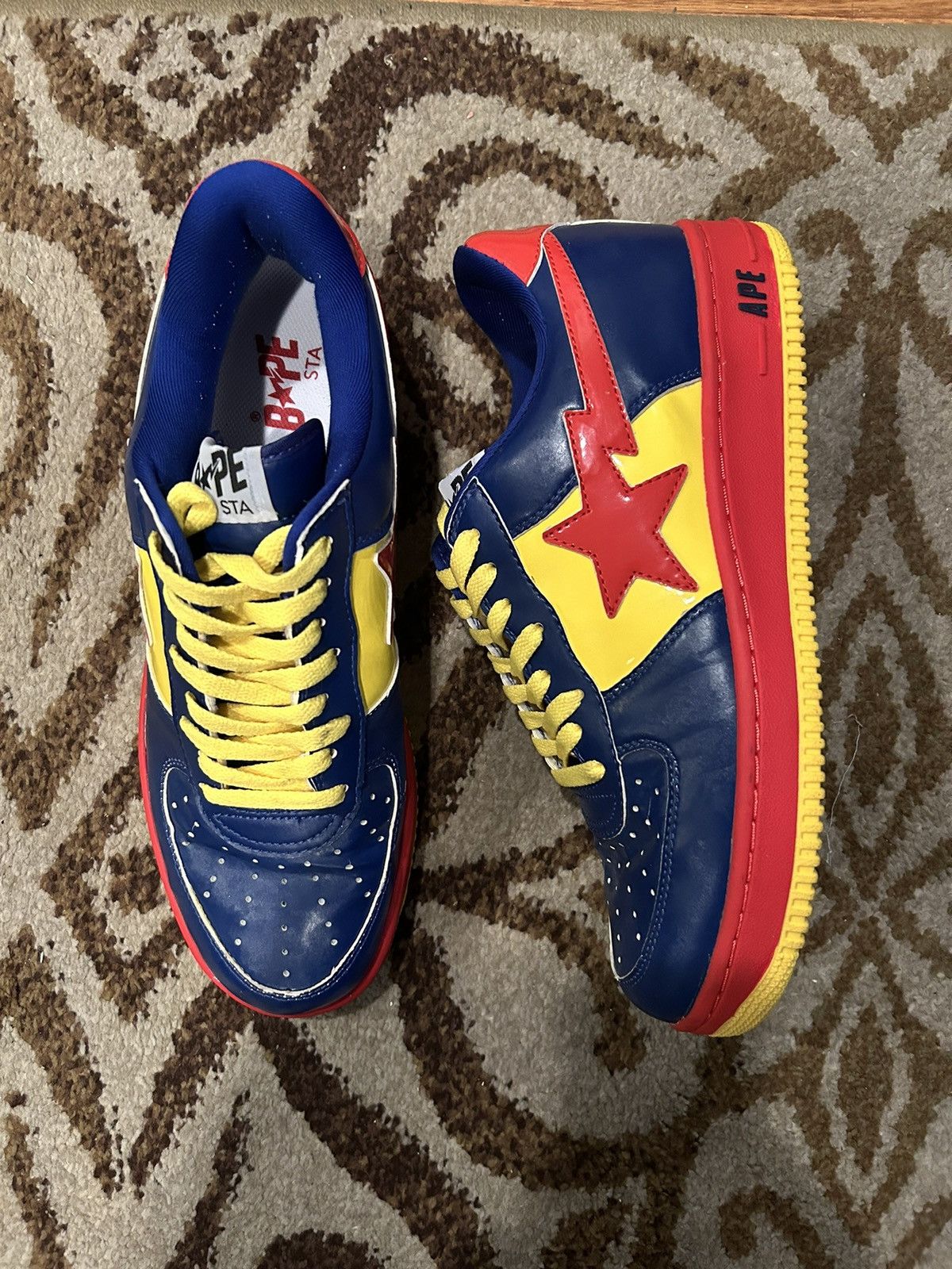 Bape 2007 Bape x DC Superman Bapesta | Grailed