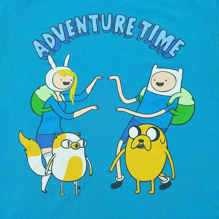 Timex Adventure Time Shirt Men Large Blue Cartoon Network Animated ...