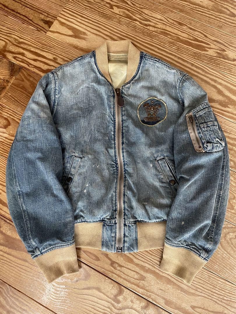 Kapital × Kapital Kountry KAPITAL KOUNTRY Reversible Denim MA-1 Jacket ...