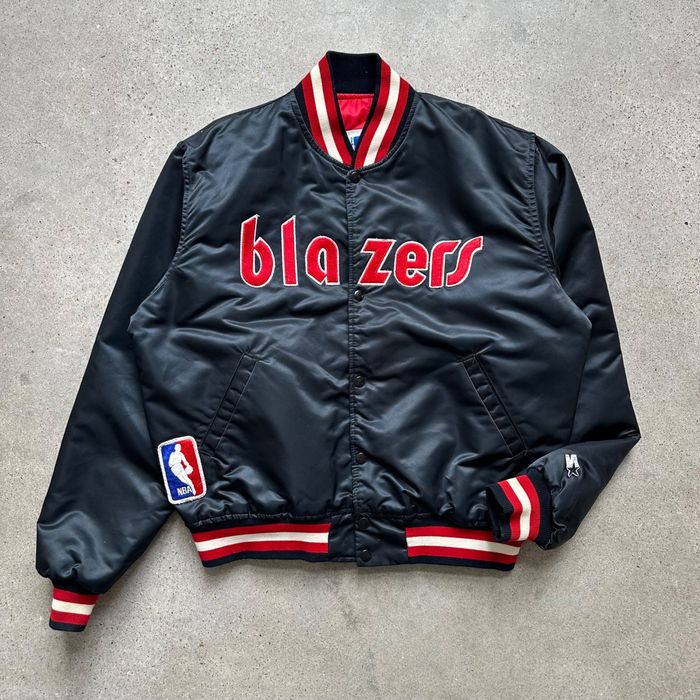 Vintage Vintage Starter Portland Trailblazers Satin Bomber Jacket | Grailed