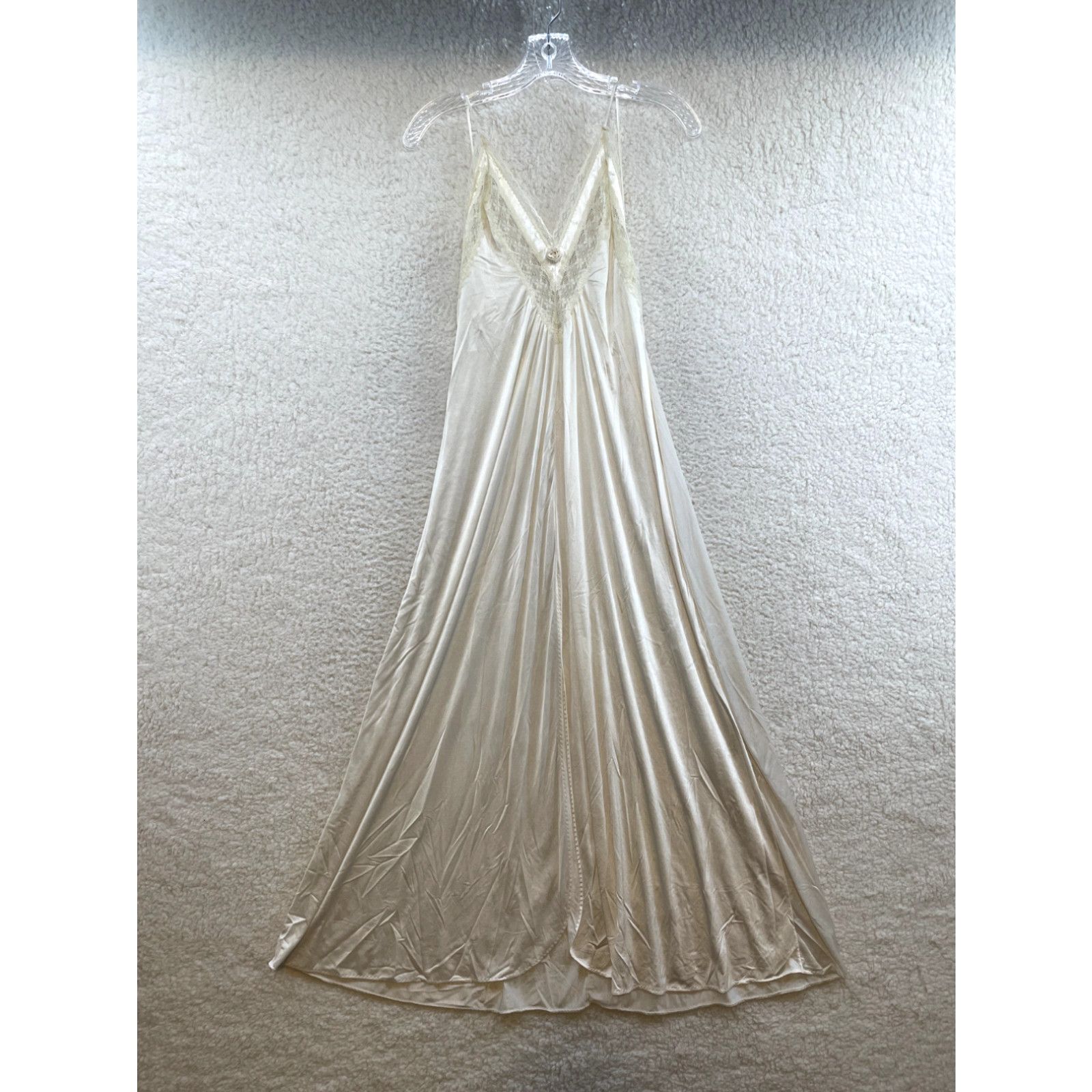 Vintage 60s Vintage Flair Ivory White Satin Nylon Lace Lingerie ...