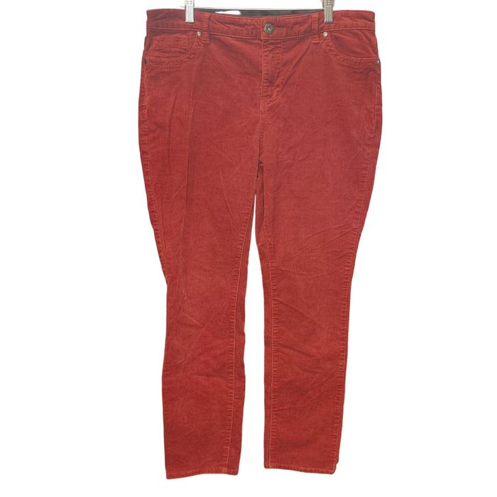 Other Roz & Ali Women's Bright Red Denim Capri Jeans 14 | Grailed