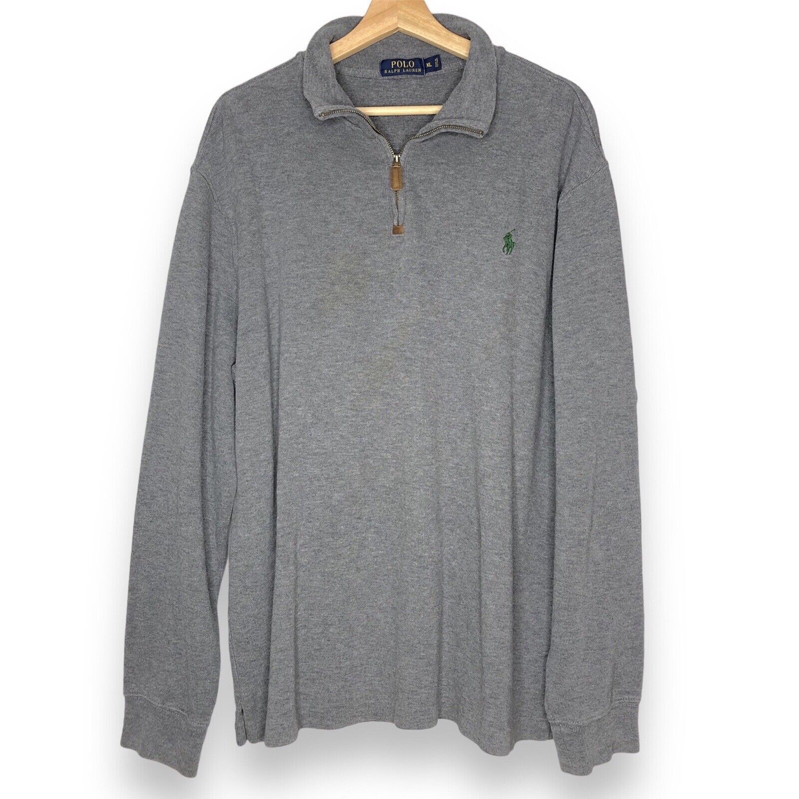 Polo Ralph Lauren Polo Ralph Lauren Men grey sweater top 1/4 zip collar ...