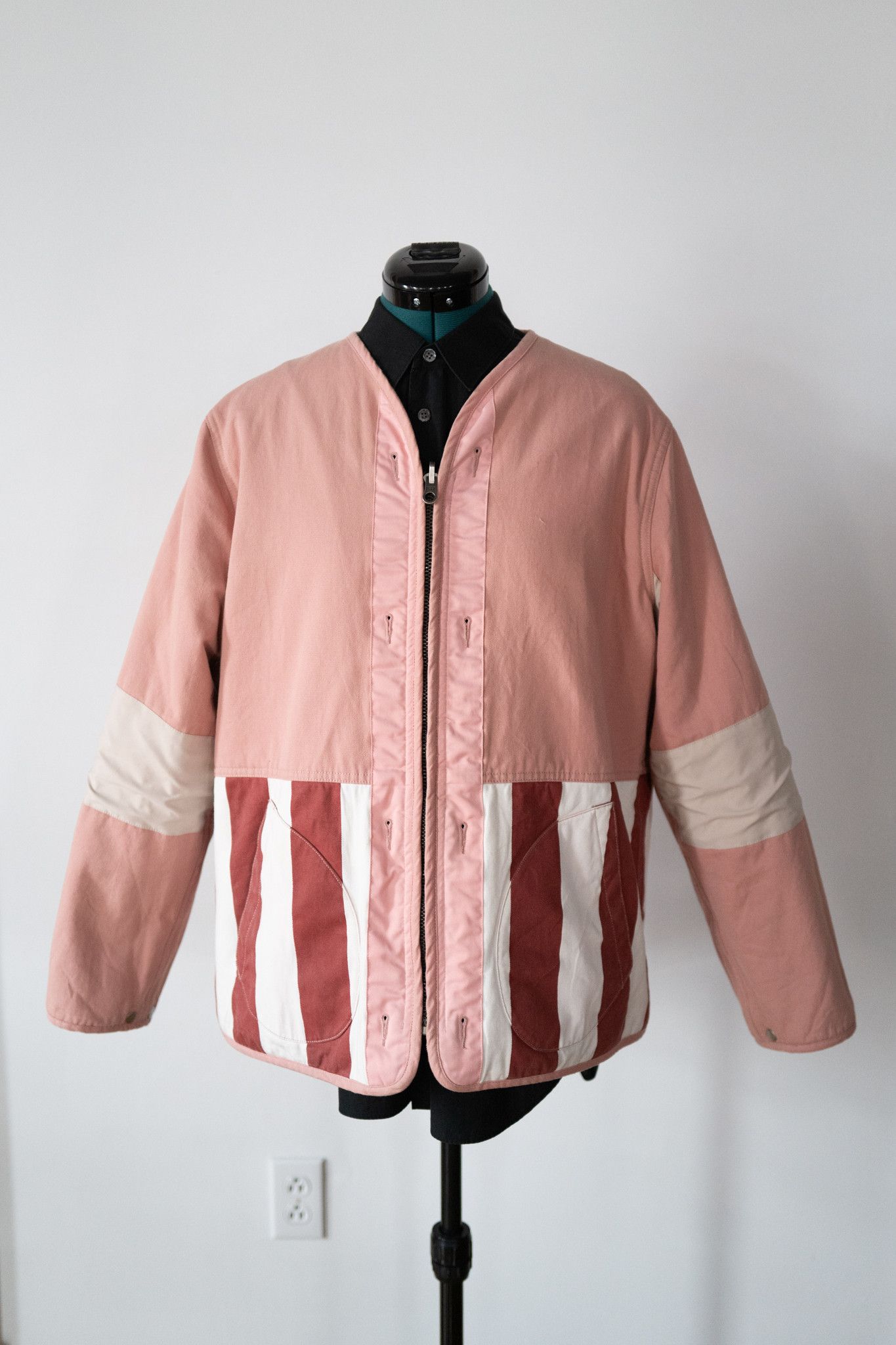 Visvim RARE!VISVIM REVERSIBLE PATCHWORK JACKET PINK SZ XL/4 JAPAN | Grailed