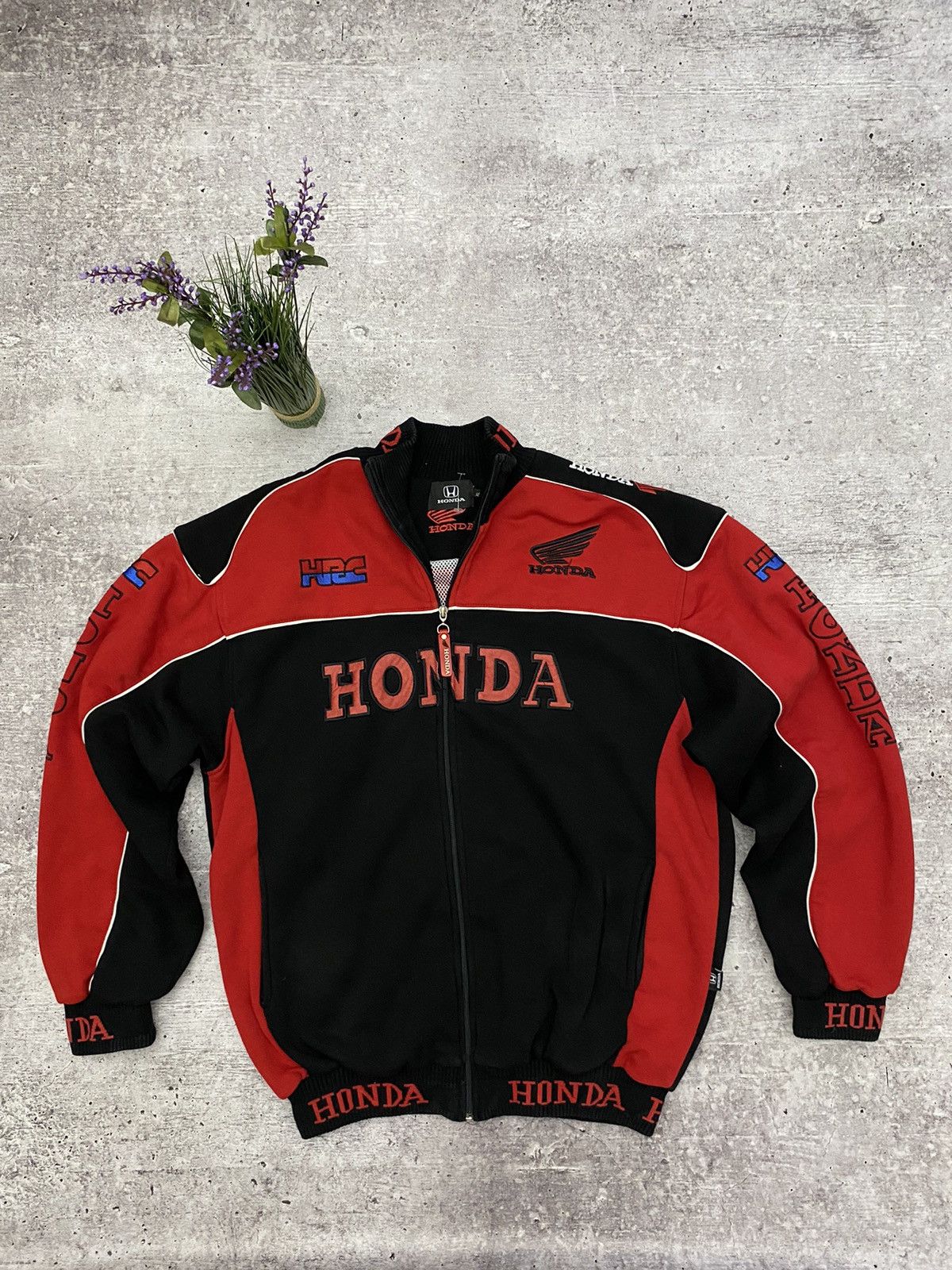 Ferrari × Honda × Vintage Honda vintage racing fleece jacket | Grailed