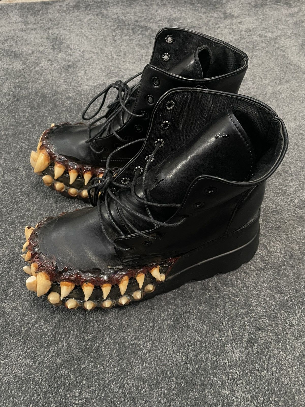 Designer × Streetwear AM Nightmare Venom Teeth Boots | Grailed