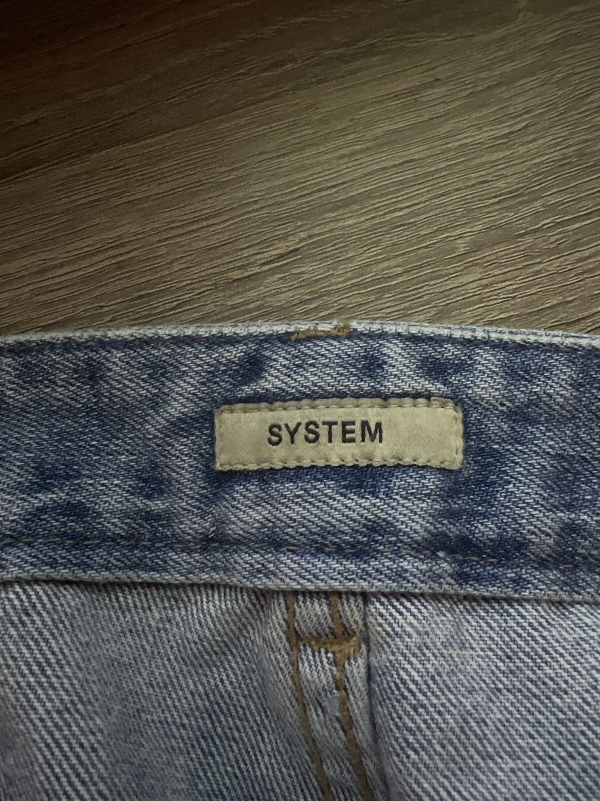 System Homme Distressed denim shorts | Grailed