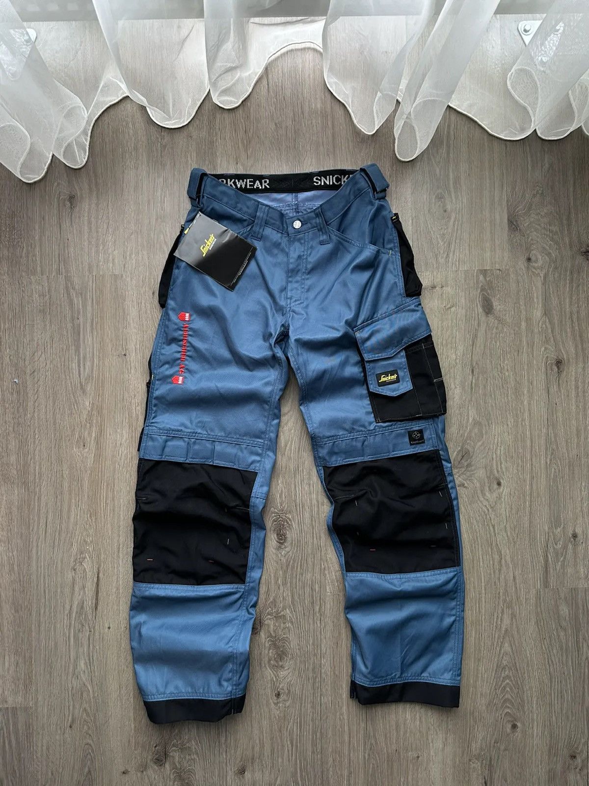 Vintage Vintage Workwear Snickers Blue Cargo Pants | Grailed
