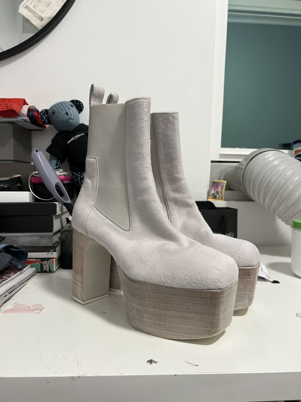 Rick Owens Rick Owens Pony hair kiss heels | Grailed