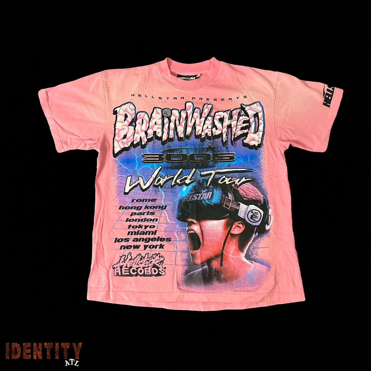 HELLSTAR HELLSTAR BRAINWASHED TEE PINK | Grailed