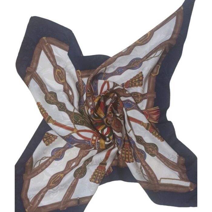 Designer BEAUTIFUL Royal Silk Scarf ITALY 34.5"/ 34” EC | Grailed