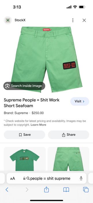 Supreme RARE Supreme People = Shit shorts | Grailed