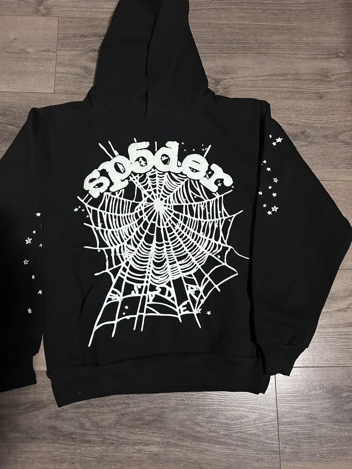 Sp5der Sp5der Og web hoodie black | Grailed
