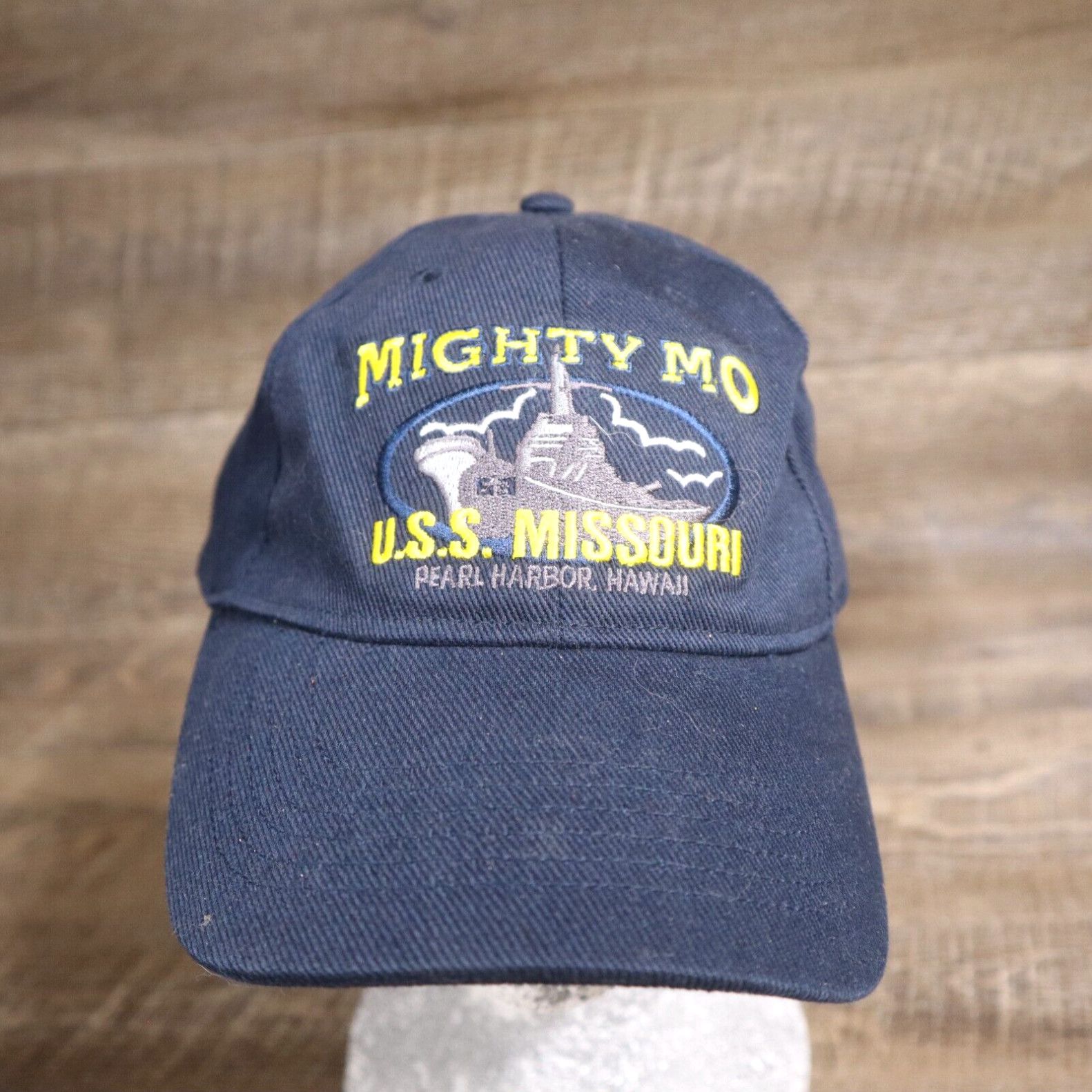 Vintage US Navy Military Cap USS Missouri BB Battleship Mighty Mo ...