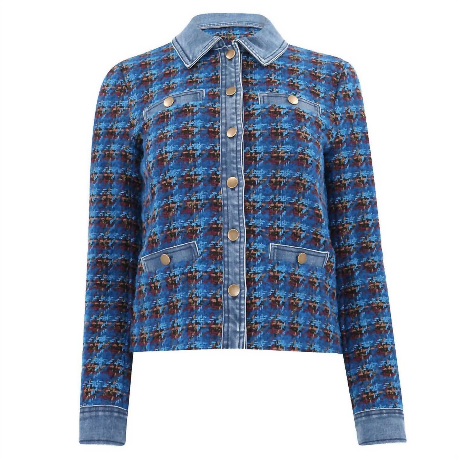 Designer ECRU Tweed/denim Jacket In Multi Tweed | Grailed