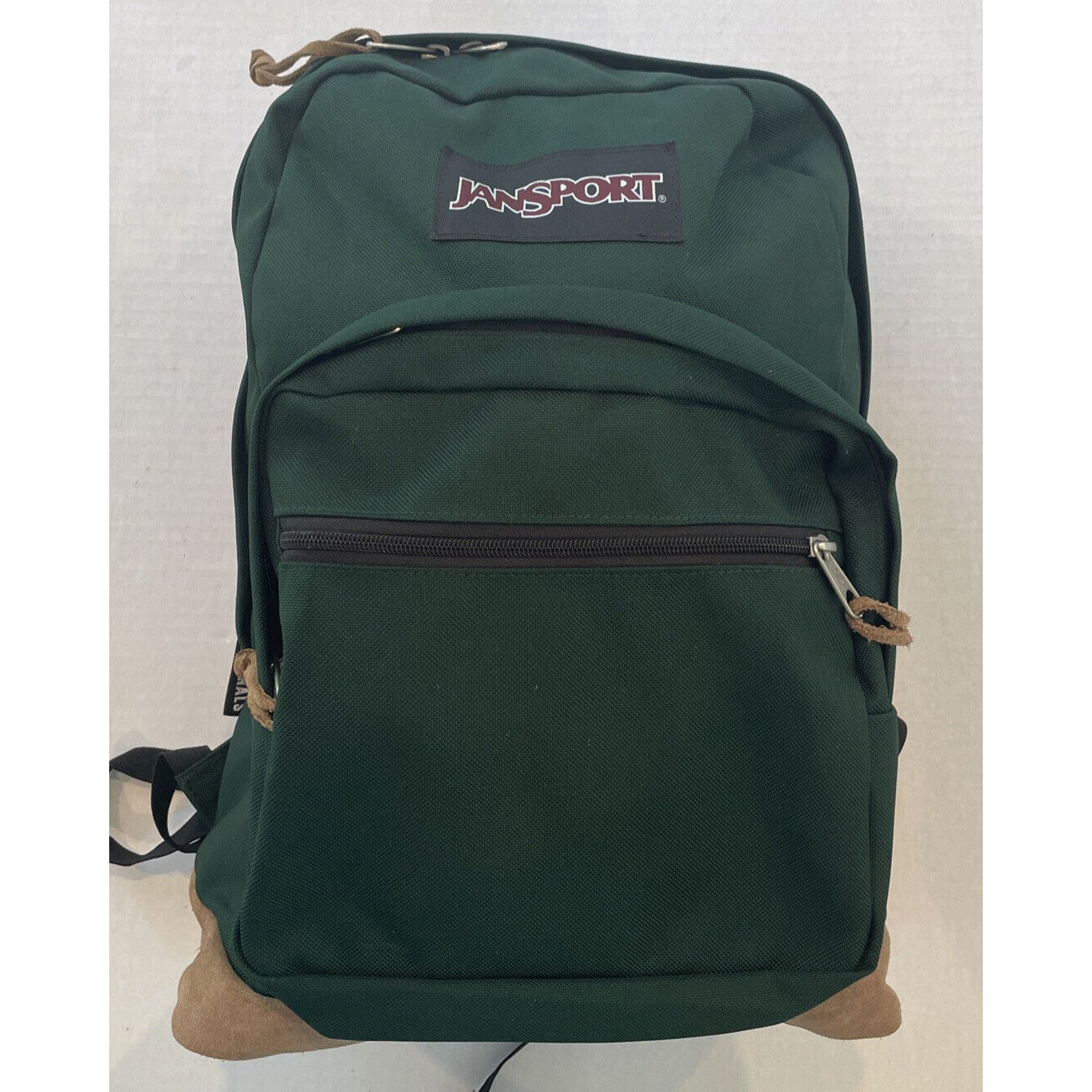 Jansport JanSport Green Backpack with Suede Base / Bottom | Grailed