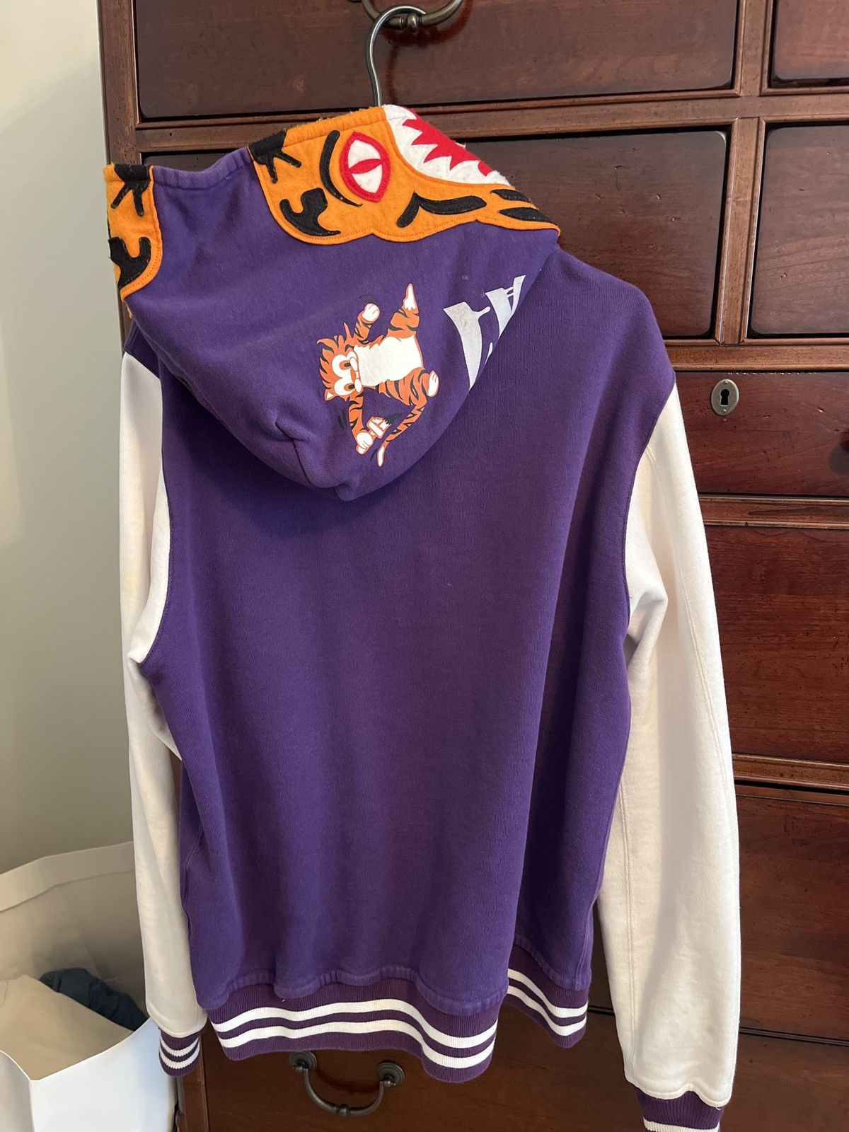 Bape Tiger Hoodie Varsity Jacket | Grailed