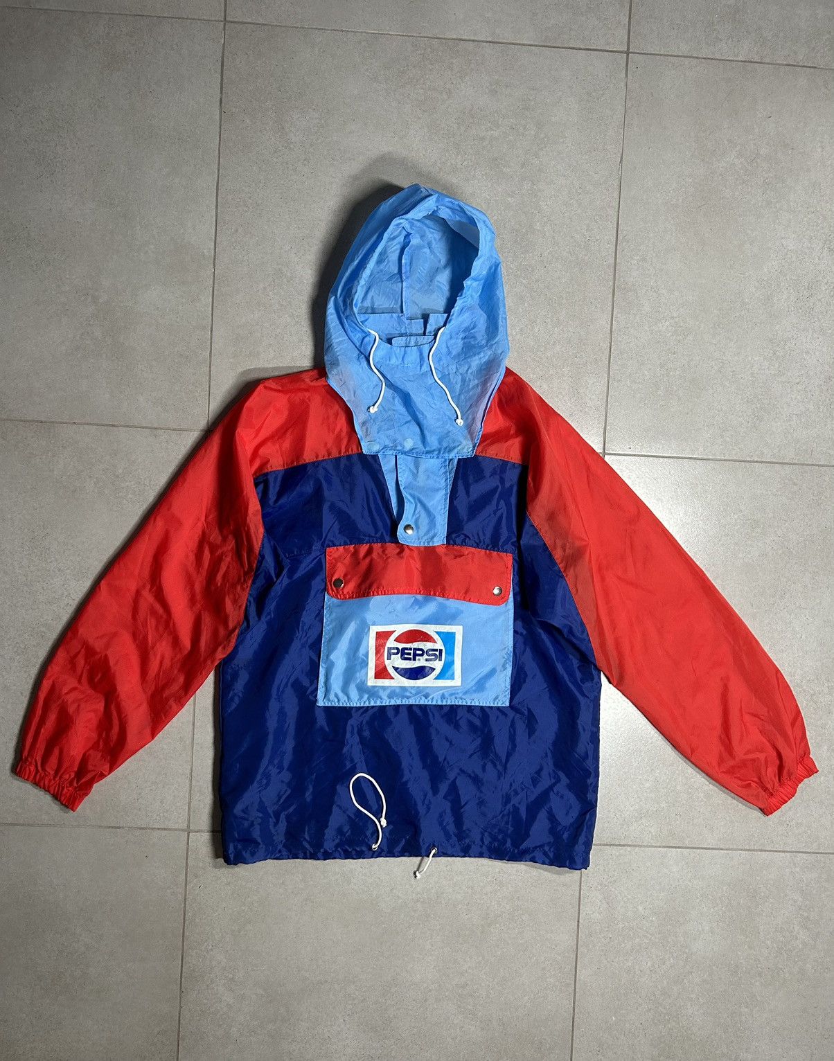 Pepsi × Streetwear × Vintage 90s vintage Pepsi raincoat windbreaker big ...