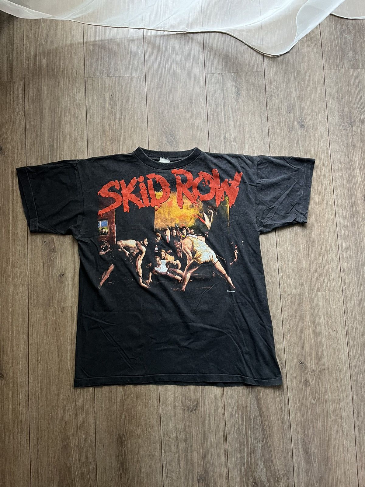 Vintage Original Skid Row 1991 Slave to the grind tour tshirt | Grailed
