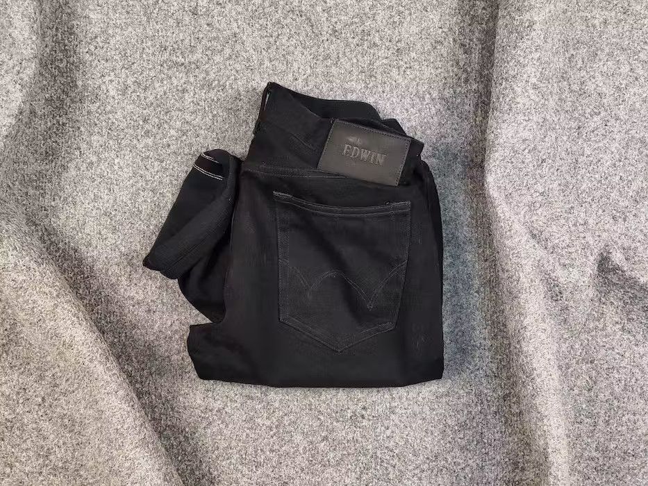 Edwin Edwin Tokyo Japan Slim Tapered black Selvage Denim Jeans | Grailed