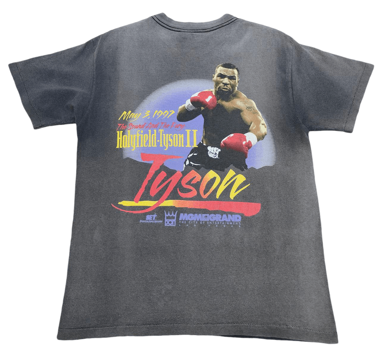 Vintage 💥LAST CALL💥 90s Vtg Mike Tyson Backhit print Sun Faded T | Grailed