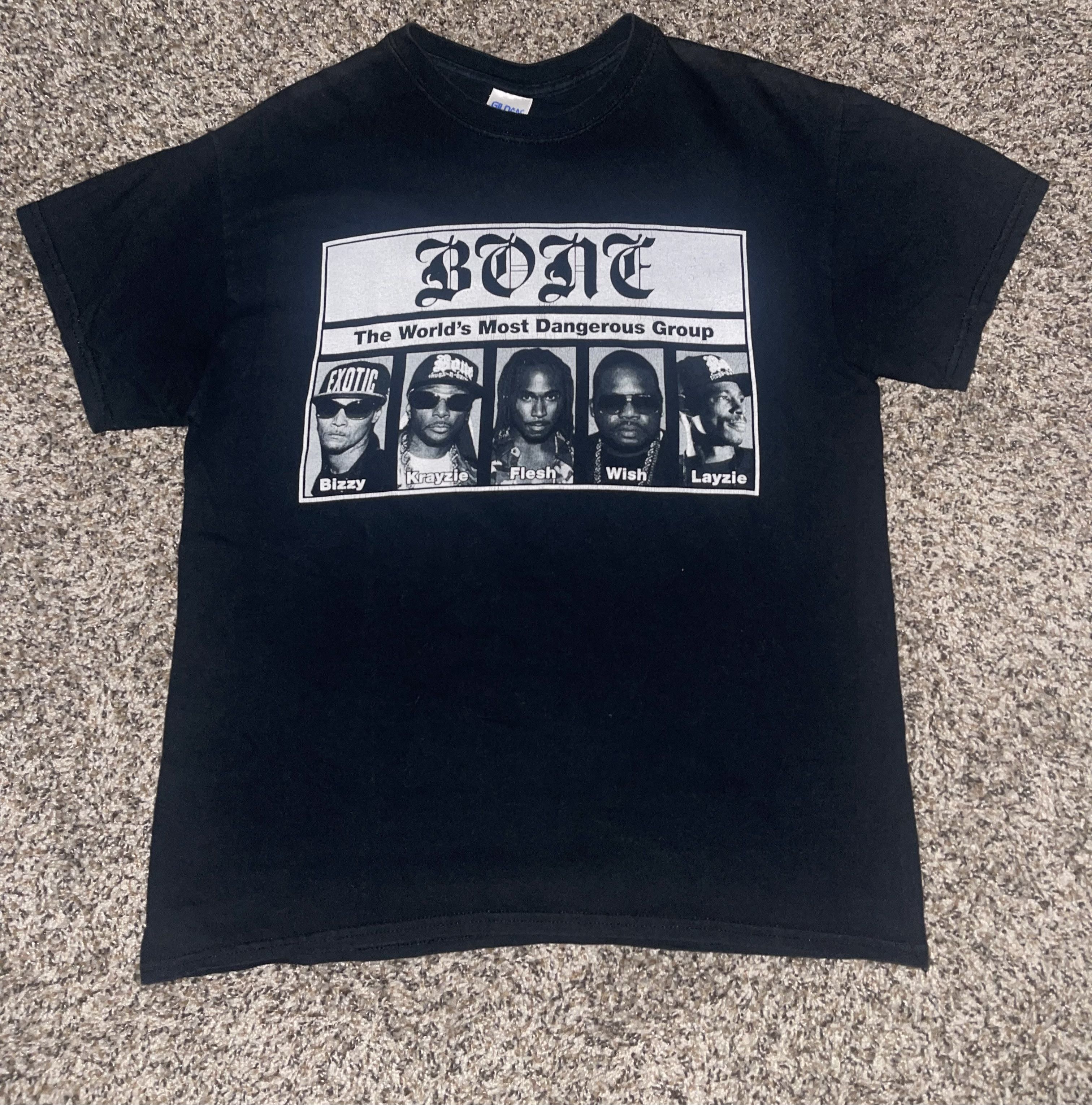 Rap Tees × Rare × Vintage Bone Thugs N Harmony Black T-shirt | Grailed