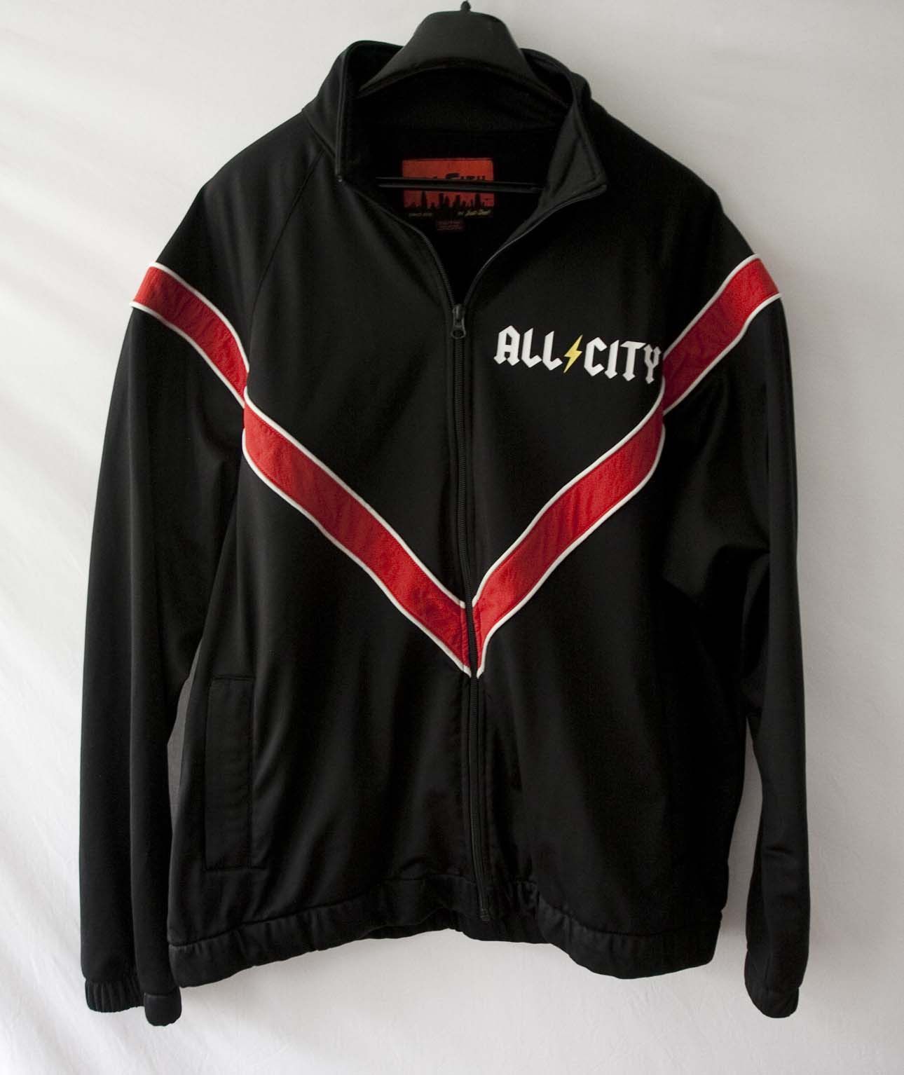 Just Don Just Don Track Jacket All City Size XXL Full Zip Black | Grailed