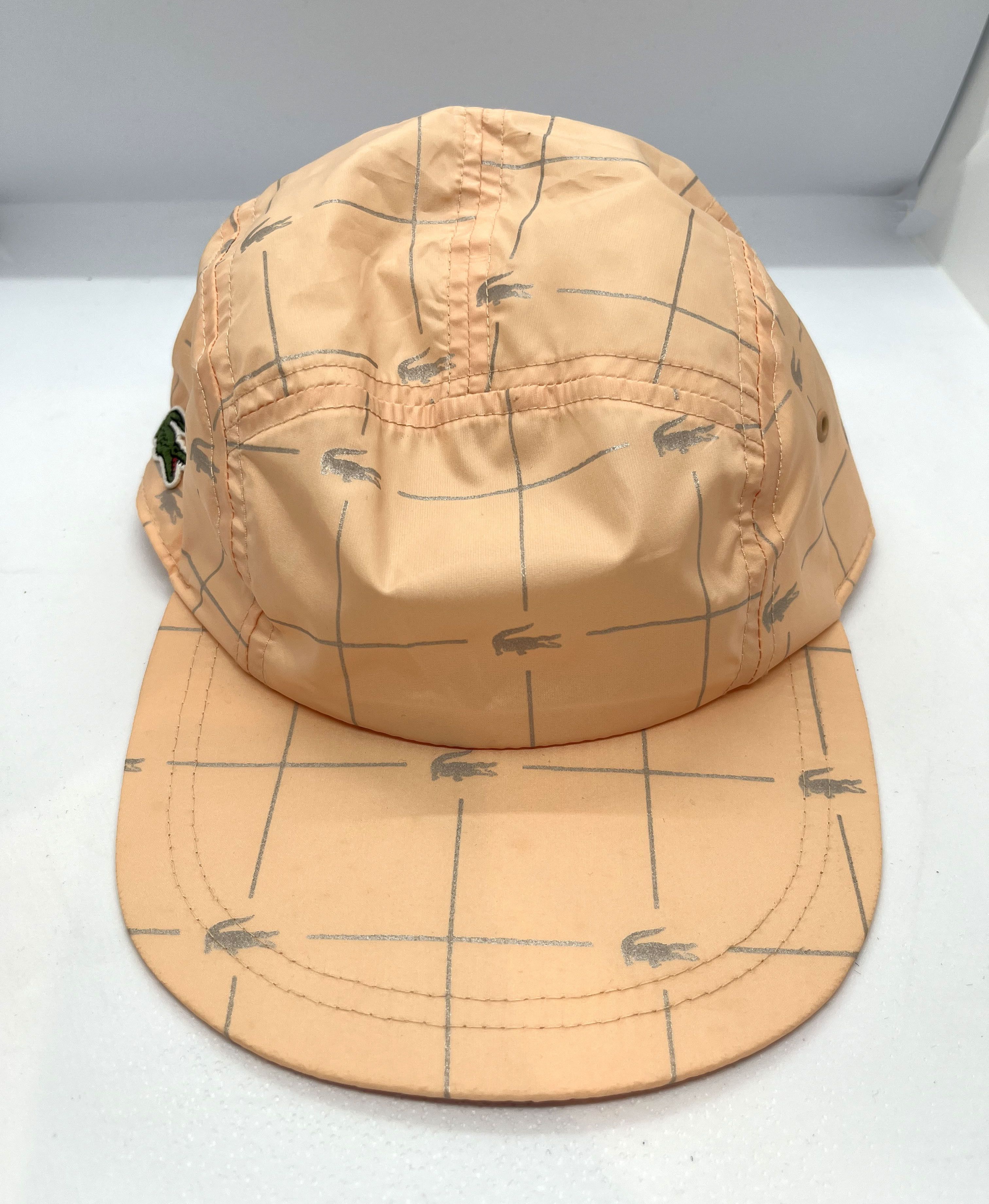Supreme LACOSTE Reflective Grid Nylon Camp Cap | Grailed