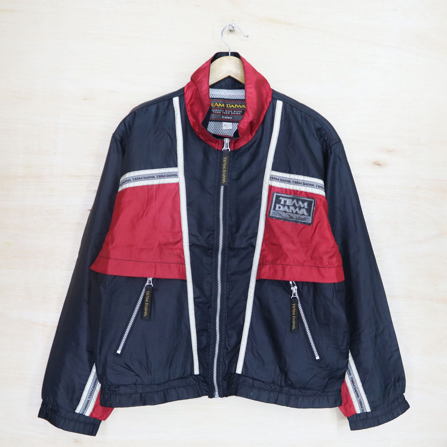 DAIWA × Vintage TEAM DAIWA Big Logo Multi Color Bomber Windbreaker ...